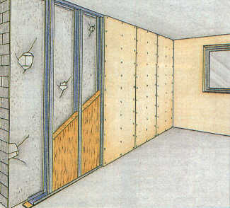 Finisarea peretilor cu panouri rigips