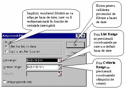 LUCRUL CU BAZE DE DATE EXCEL