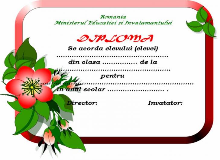 Exemplu de diplome - poze