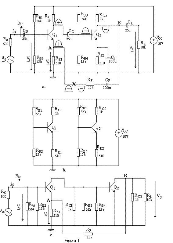 Exemplu de analiza a unui circuit cu reactie negativa de tip paralel ...
