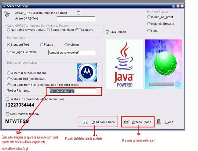 SCHIMBAREA IMAGINI DE PE ECRANUL EXTERN (Motorola v360,v360v)