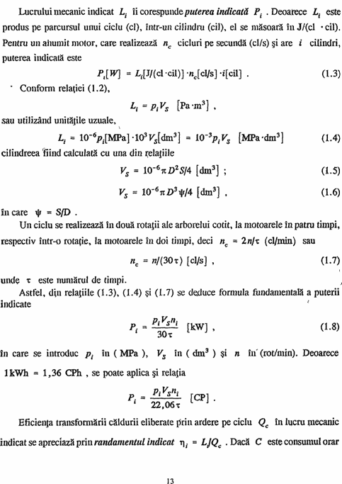 Formula constructiv functionala a motorului